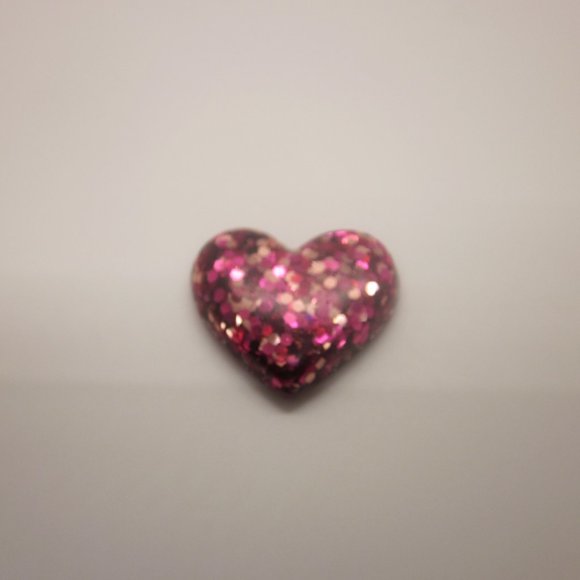 Hand Crafted | Accents | Multi Pink Rose Gold Confetti Heart Magnet ...
